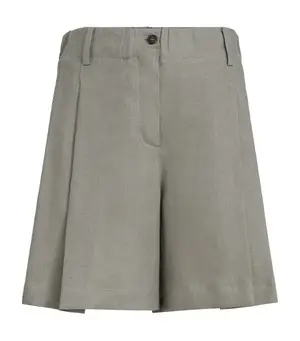 Brunello Cucinelli Linen Pleated Shorts
