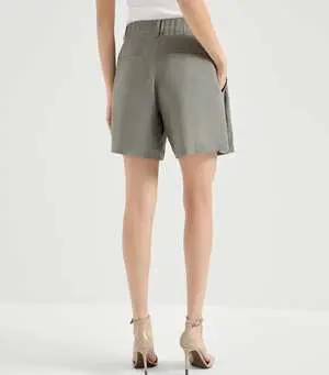 Brunello Cucinelli Linen Pleated Shorts