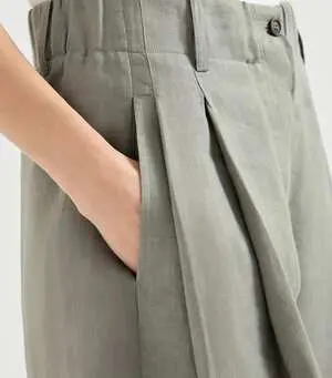 Brunello Cucinelli Linen Pleated Shorts