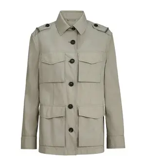 Brunello Cucinelli Techno Cotton Poplin Jacket - Brown