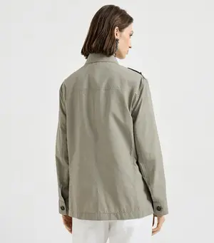 Brunello Cucinelli Techno Cotton Poplin Jacket - Brown