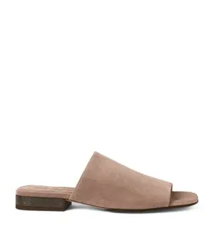 Brunello Cucinelli Suede Open-toe Mules