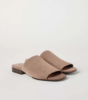 Brunello Cucinelli Suede Open-toe Mules