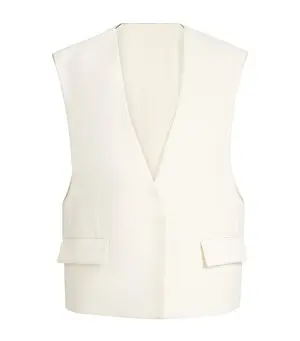 Brunello Cucinelli Cotton Crepe Vest - Grey