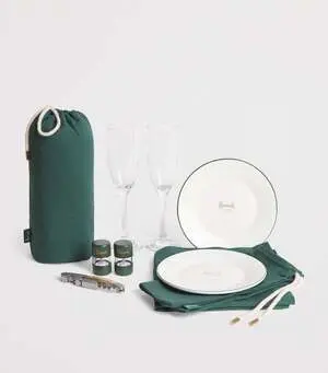 Harrods Fitted Champagne Picnic Basket For Two