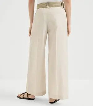 Brunello Cucinelli Cotton-blend A-line Trousers