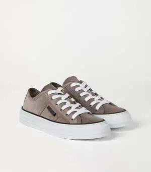 Brunello Cucinelli Suede Monili Sneakers