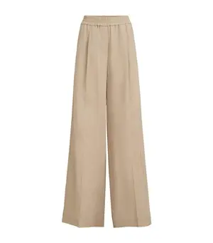 Brunello Cucinelli Cotton Organza Wide-leg Trousers