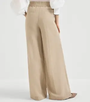 Brunello Cucinelli Cotton Organza Wide-leg Trousers