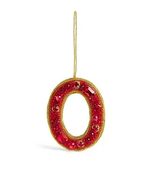 Tinker Tailor Embellished Letter Ornament - Red
