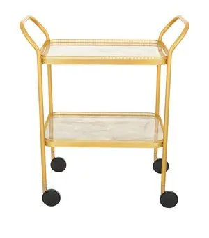 KAYMET Marble Two-tiered Trolley - Brown