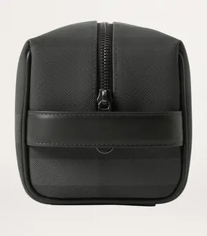 Burberry Leather-trim Check Wash Bag