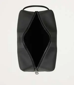 Burberry Leather-trim Check Wash Bag