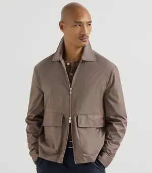 Brunello Cucinelli Silk-blend Water-resistant Jacket