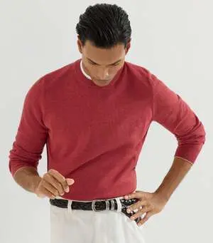 Brunello Cucinelli Cashmere Crew Neck Sweater - Red