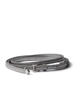 Prada Nappa Leather Belt - Metallic
