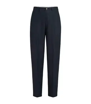 Brunello Cucinelli Cotton-linen Panama Trousers