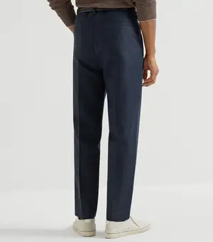Brunello Cucinelli Cotton-linen Panama Trousers
