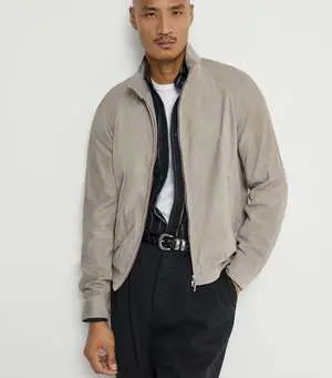 Brunello Cucinelli Suede Zip Jacket - Brown