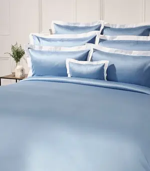 CELSO DE LEMOS Emma Super King Duvet Cover - Blue