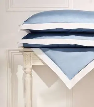 CELSO DE LEMOS Emma Super King Duvet Cover - Blue