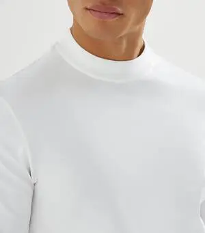 Brunello Cucinelli Cotton High-neck T-shirt - White
