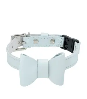 CHESHIRE & WAIN Medium Rococo Cat Collar With Bow Tie - Blue