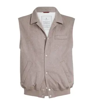 Brunello Cucinelli Cashmere Padded Gilet - Brown