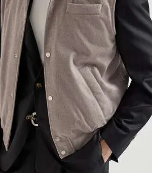 Brunello Cucinelli Cashmere Padded Gilet - Brown