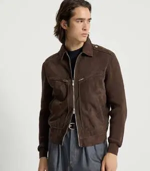 Brunello Cucinelli Suede Jacket - Brown