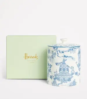 Harrods Bone China Toile Tea Caddy