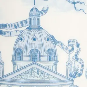 Harrods Bone China Toile Tea Caddy
