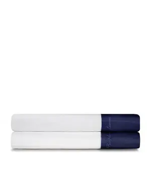 Ralph Lauren Langdon Flat Sheet - Navy