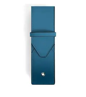 Montblanc Leather Meisterstück 2-pen Pouch - Blue