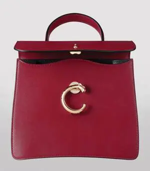 Cartier Leather Panthère De Top-handle Bag - Red