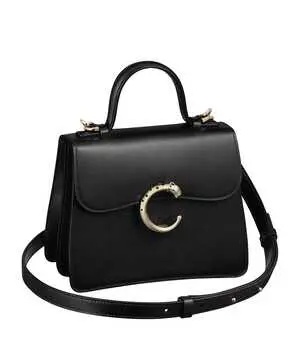 Cartier Leather Mini Panthère De Top-handle Bag