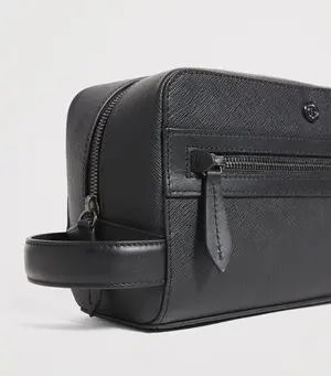 Harrods Leather Wash Bag