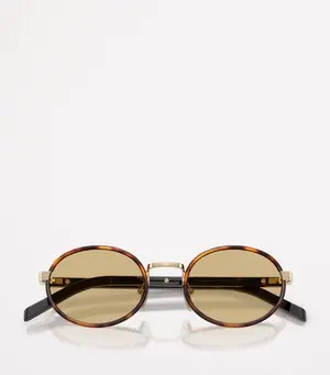 Prada Metal Pr B56s Sunglasses - Brown
