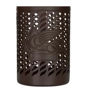 Etro Leather Drill Bin - Brown