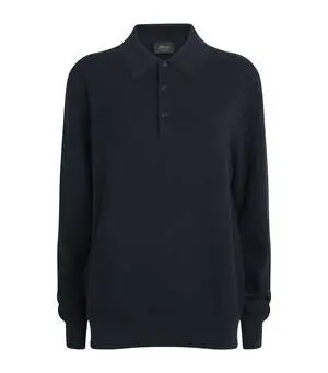 Brioni Cotton-silk-cashmere Polo Shirt