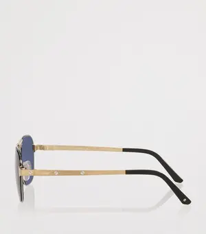 Cartier Rectangular Aviator Sunglasses