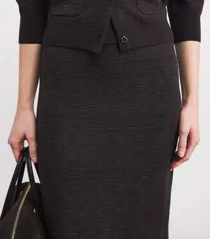 Agnona Wool-blend Knit Midi Skirt