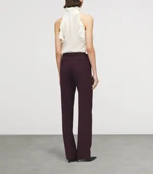 Alexander McQueen Silk Ruffle Blouse - Nude