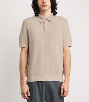 Vince Wool-blend Jacquard Polo Shirt