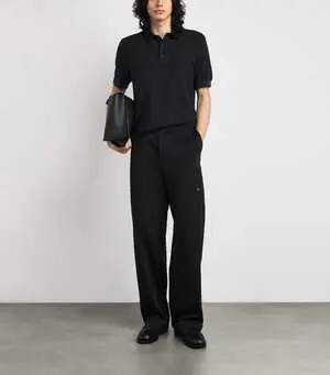 Vince Wool-blend Jacquard Polo Shirt