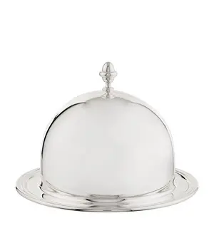 GREGGIO Plated Georgian Round Butter Dish - Silver