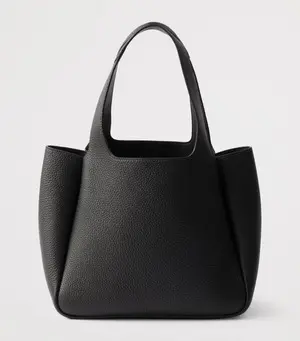Prada Small Leather Tote - Black