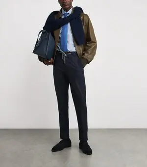 Eton Cotton Twill Stripe Slim Shirt