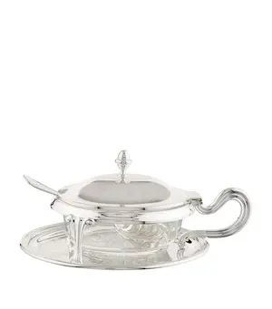 GREGGIO Plated Georgian Parmesan Basin With Spoon - Silver
