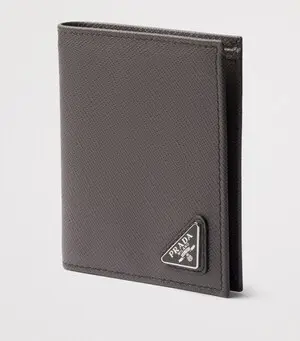 Prada Saffiano Leather Wallet - Grey